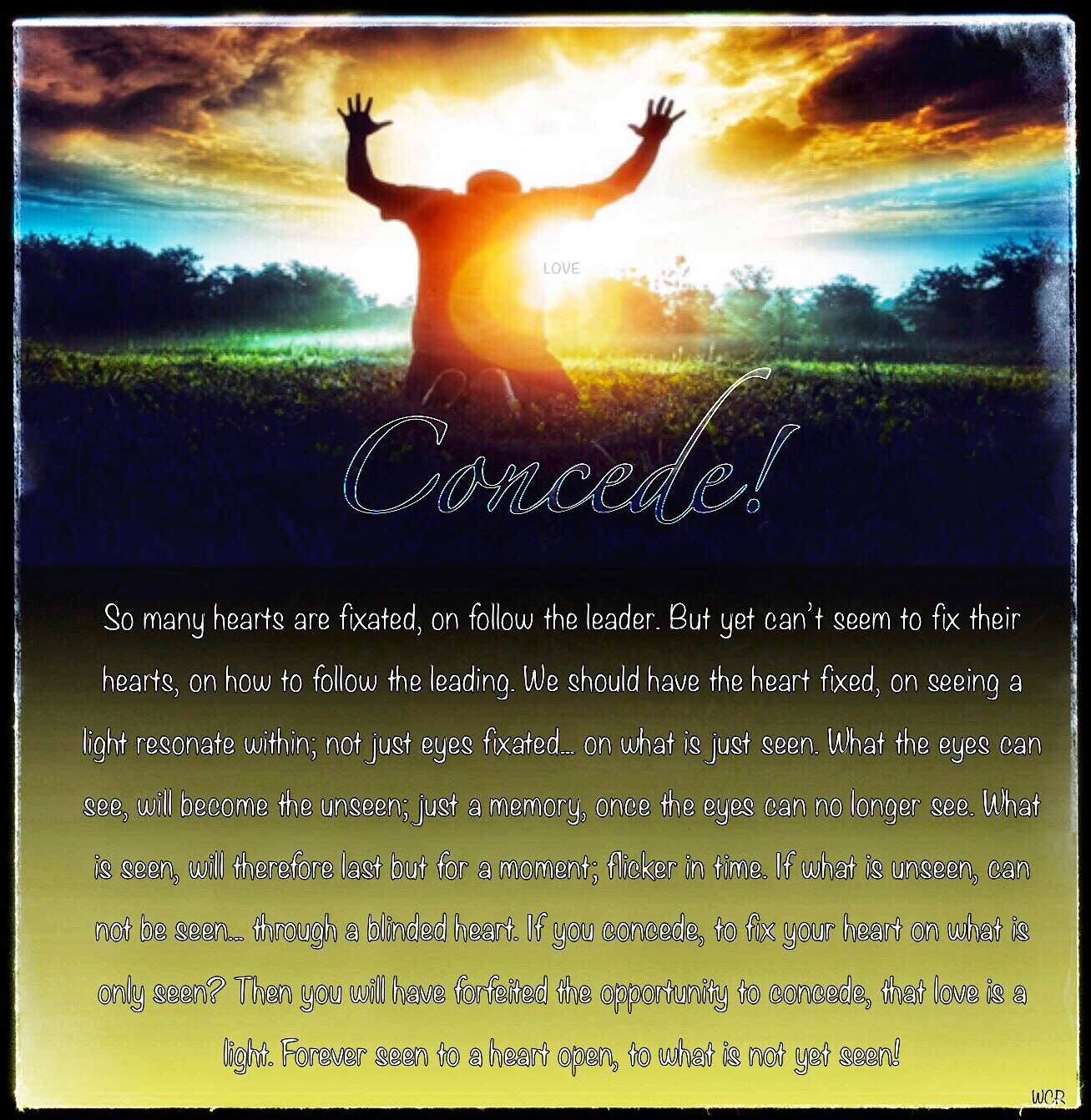 Concede! – A Love Story!
